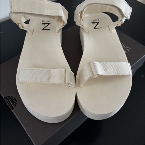 Zella | Shoes | Zella Cream Strap Sandals | Poshmark